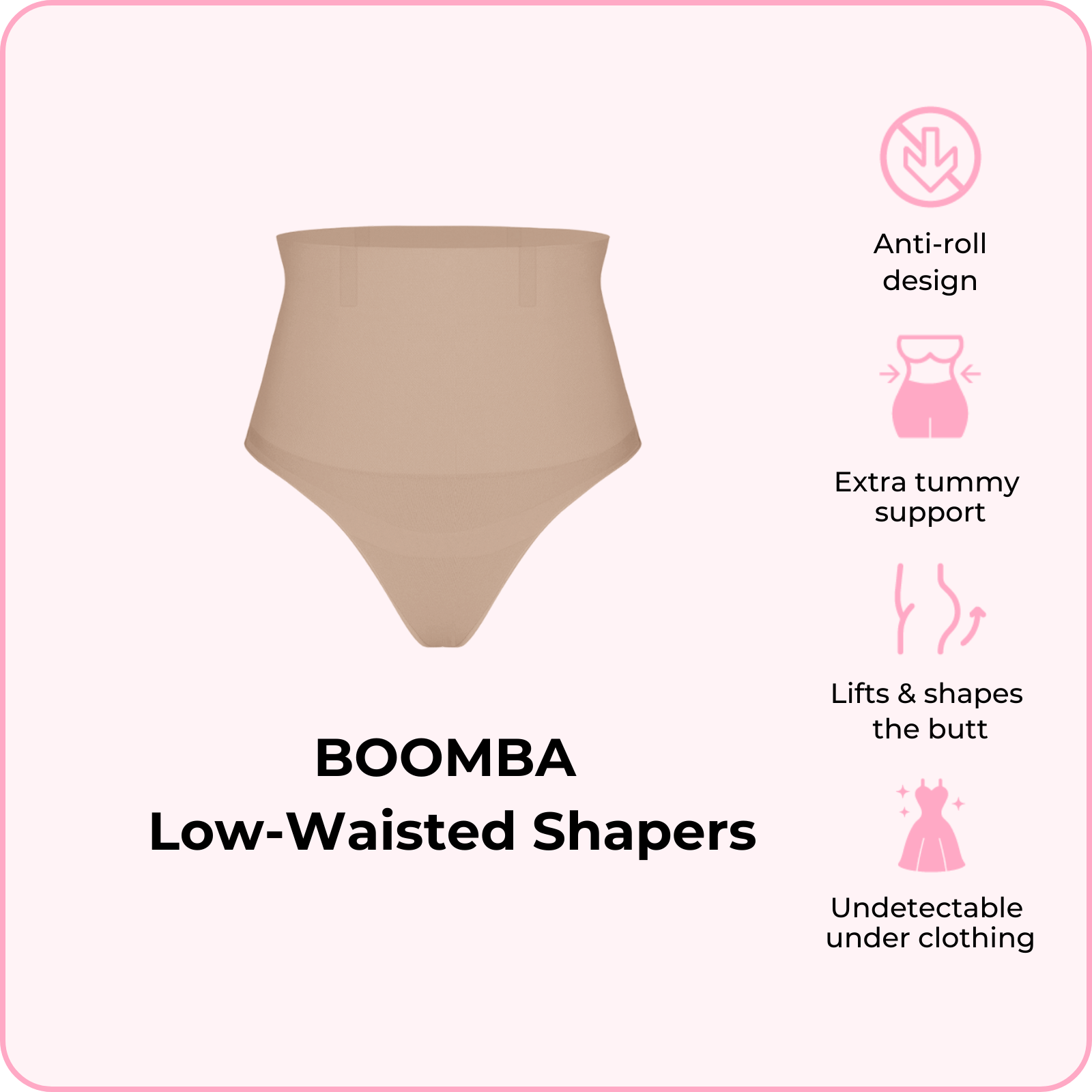 BOOMBA Low-Waisted Shapers – Seamless Thong Shapewear for a Flawless ...